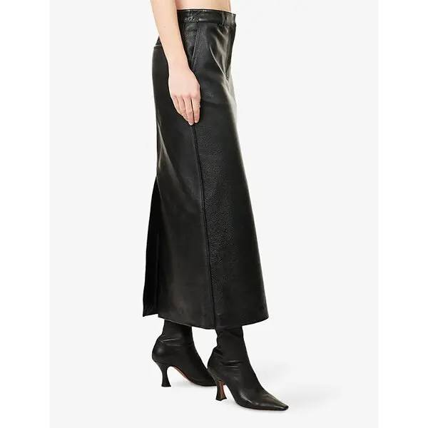 TOTEME Straight-fit Leather Midi Skirt