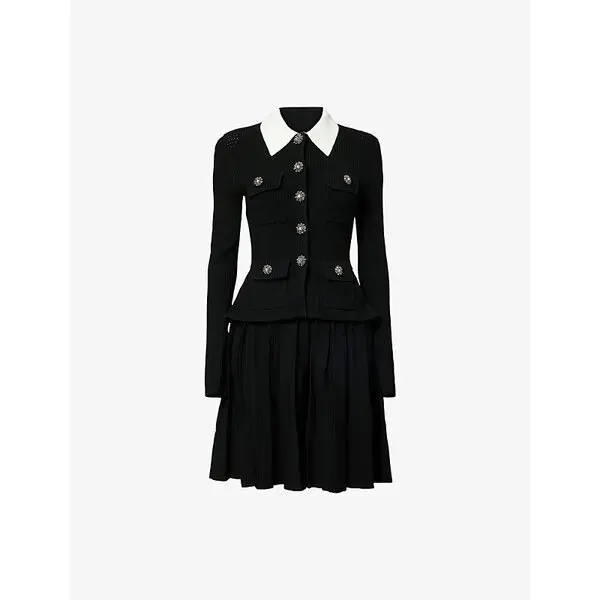 SELF-PORTRAIT Tailored Knitted Mini Dress