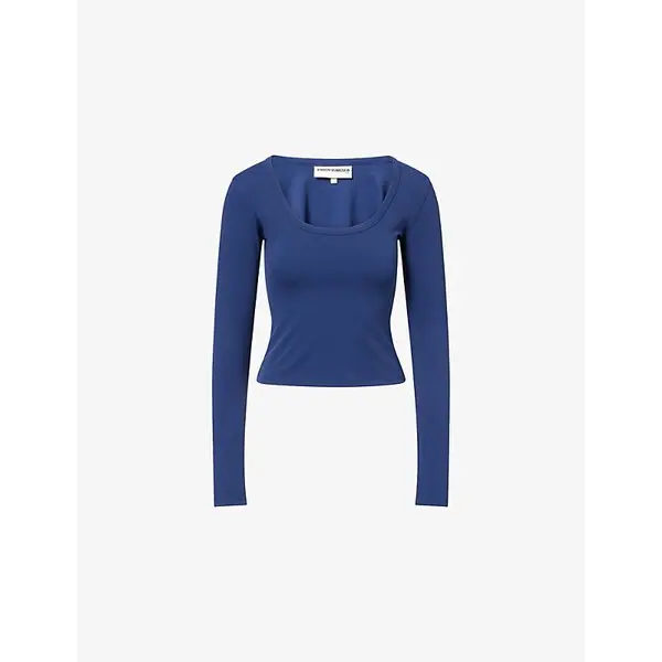 THE COUTURE CLUB Stretch-woven Sculpt Scoop-neck Top