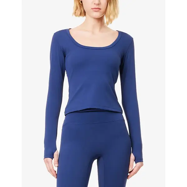 THE COUTURE CLUB Stretch-woven Sculpt Scoop-neck Top