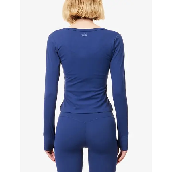 THE COUTURE CLUB Stretch-woven Sculpt Scoop-neck Top