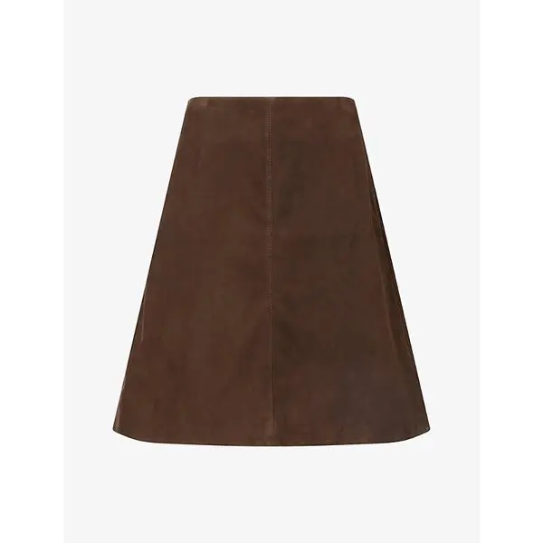 TOTEME A-line Suede Midi Skirt