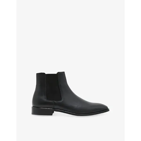 REISS Elba Leather Chelsea Boots - Black