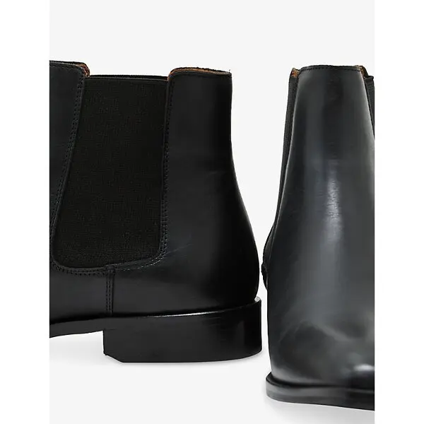 REISS Elba Leather Chelsea Boots - Black