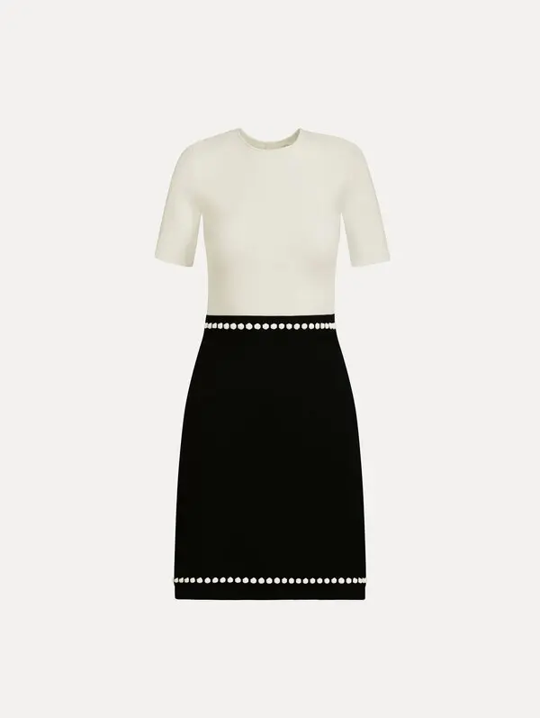 Oscar De La Renta Bubble Trim Dress