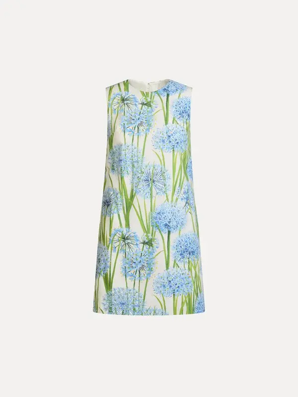 Oscar De La Renta Allium Cotton Poplin Sleeveless Mini Dress - Black