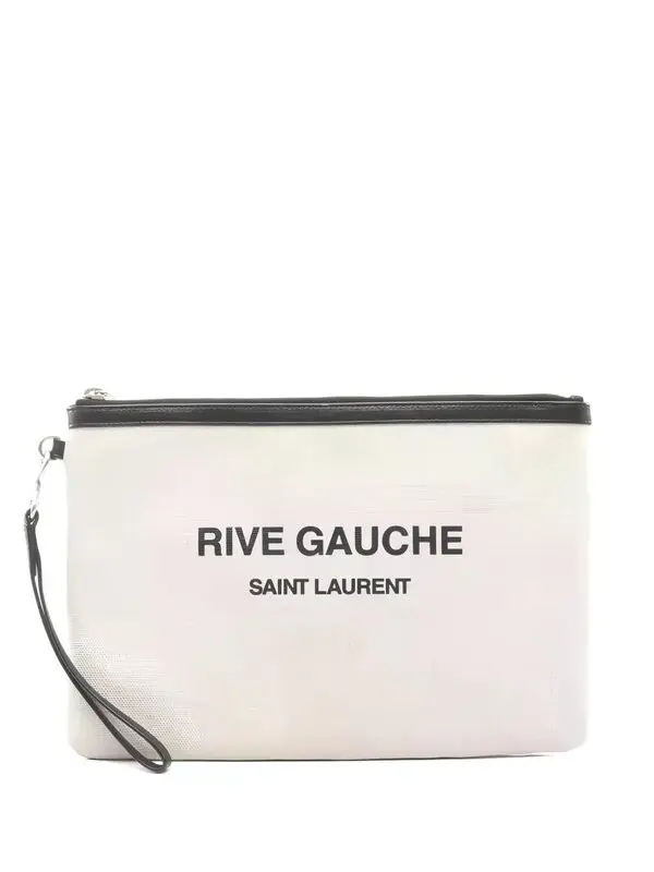 Saint Laurent 2000s Top-zip Clutch - Neutrals