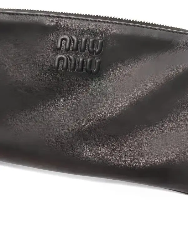 Miu Miu 2020s Embossed Leather Shoulder Bag