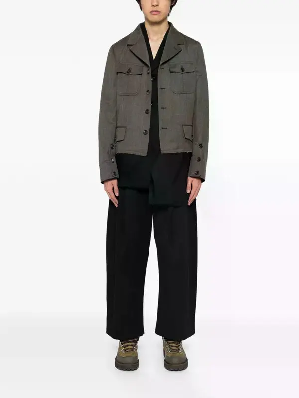 Comme Des Garçons Button-up Layered Jacket