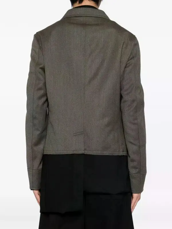 Comme Des Garçons Button-up Layered Jacket