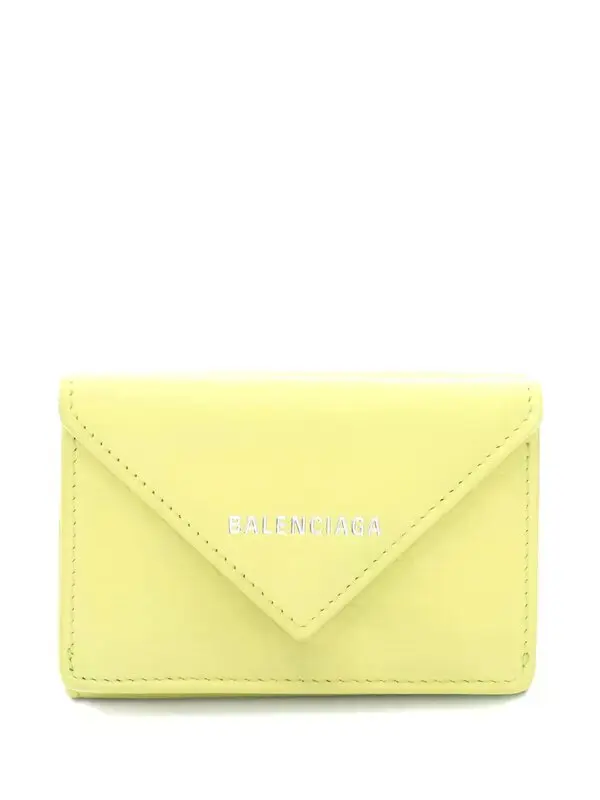 Balenciaga 2010 Paper Mini Trifold Wallet - Yellow