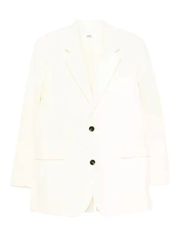 AMI Paris Single-breasted Blazer - Neutrals