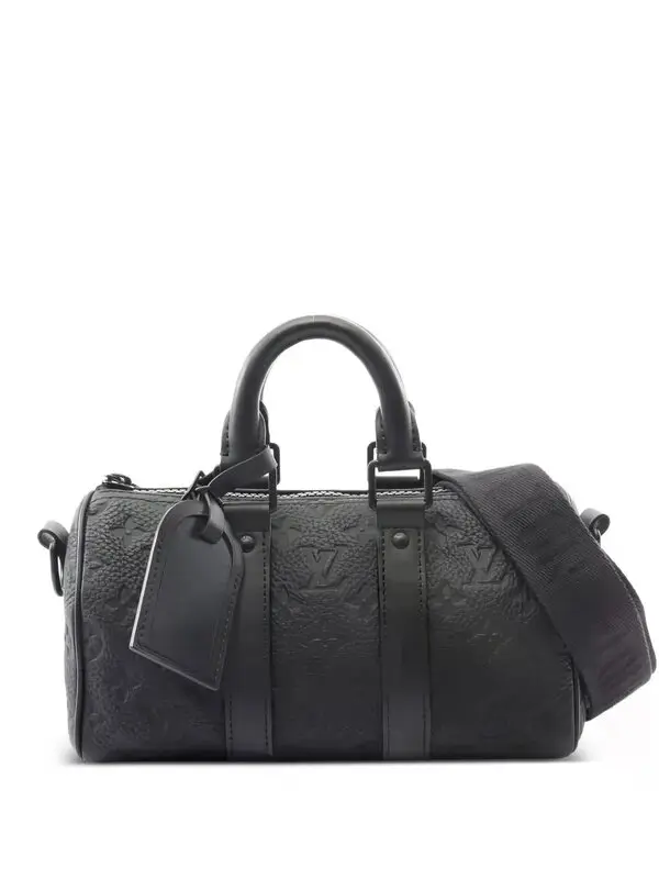 LOUIS VUITTON Keepall Bandouliere 25 Taurillon Holdall - Black