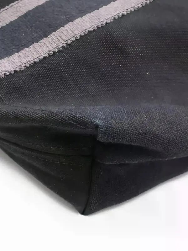 Hermès 2000s Fool Medium Striped Canvas Tote Bag