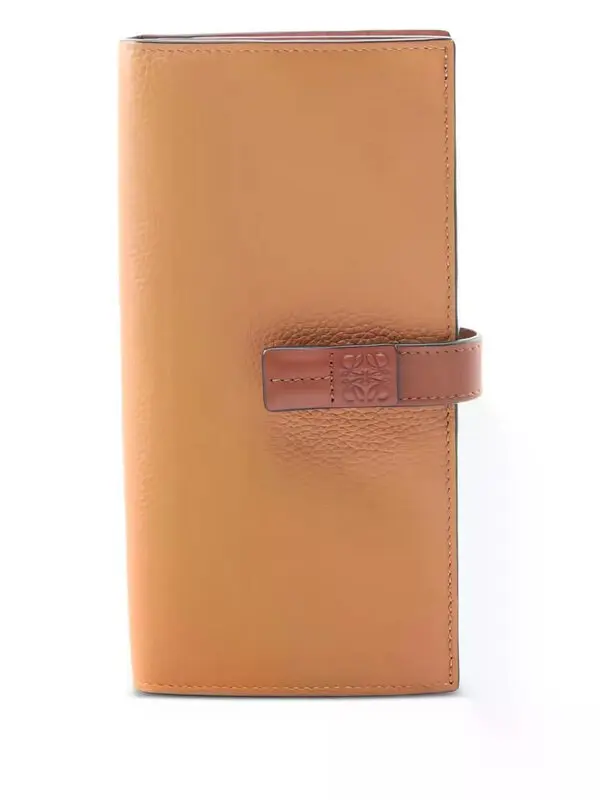 Loewe 2010s Large Vertical Bi-fold Leather Wallet - Neutrals