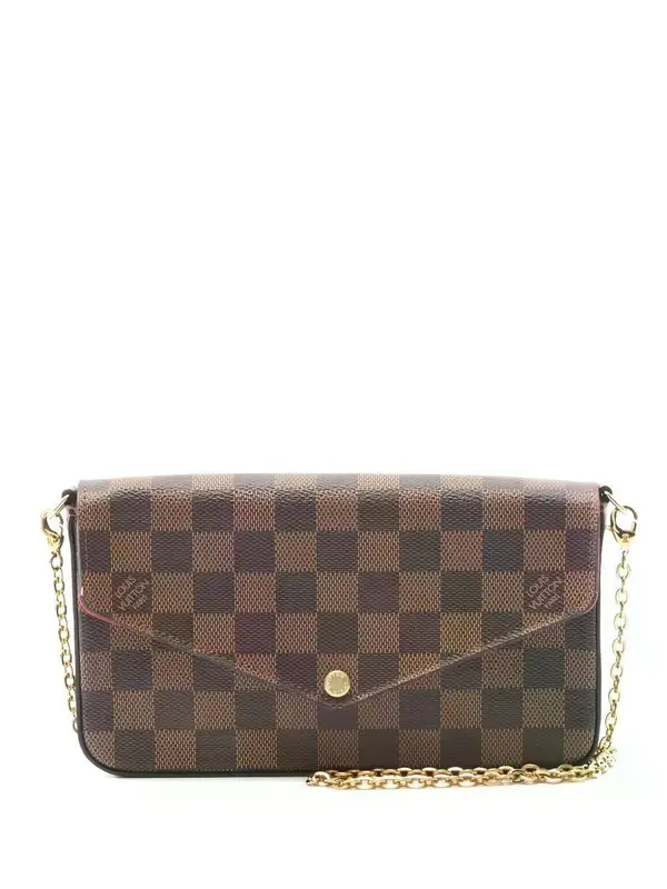 LOUIS VUITTON Félicie Damier Ebene Crossbody Bag - Brown