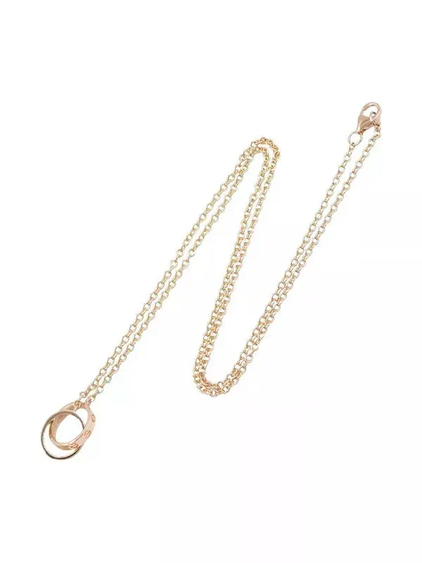 CARTIER 18k Pink Gold Baby Love Necklace - Yellow