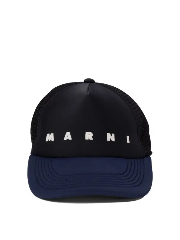 Marni Logo Trucker Cap - Blue
