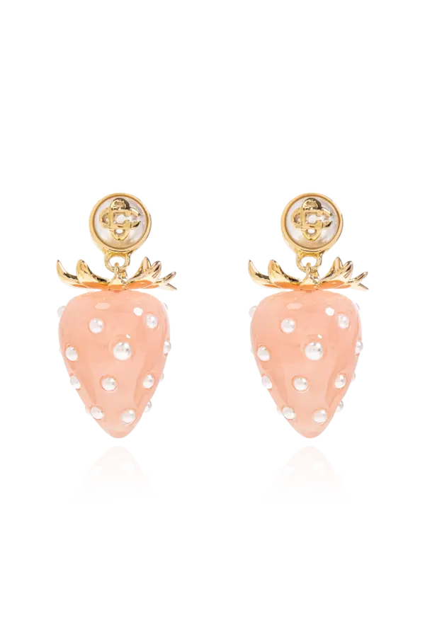 Casablanca Strawberry Motif Earrings - Pink