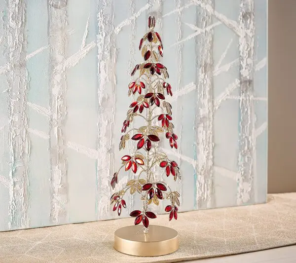 VALERIE PARR HILL As Is 18' Illuminated Faceted Gem Tree Valerie - One-color