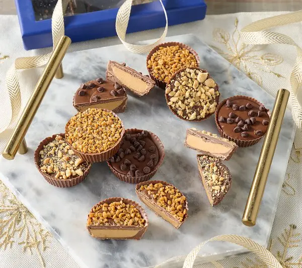 CHOCOLATE WORKS 9pc Large Peanut Butter Cups W/ Candy Toppings - One-color