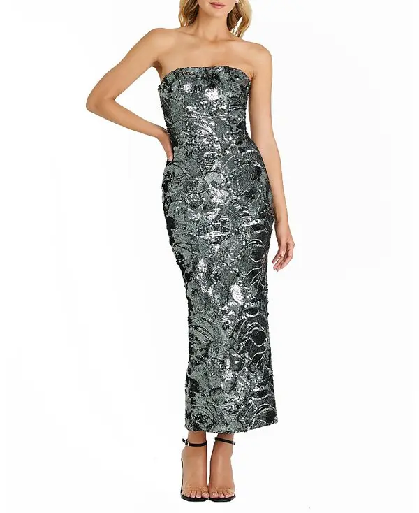 HELSI Leslie Sequin Gown - Gunmetal