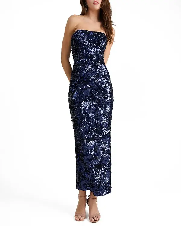HELSI Leslie Sequin Gown - Navy