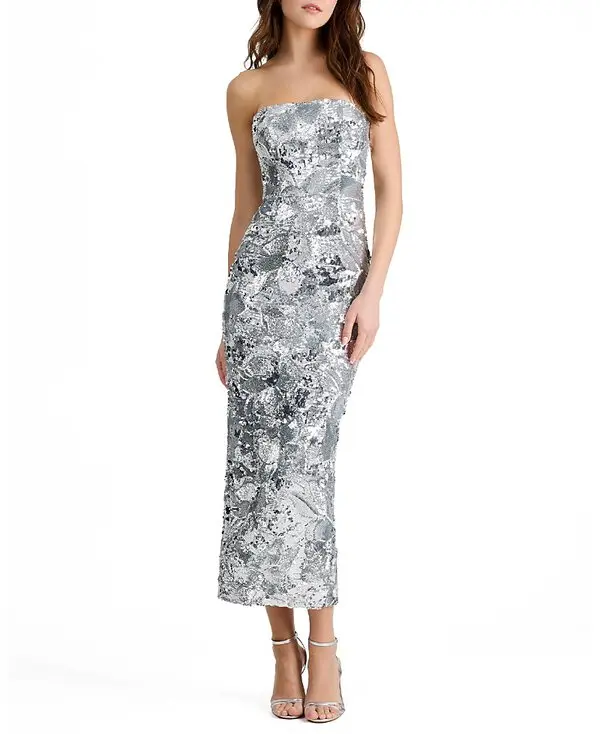 HELSI Leslie Sequin Gown - Platinum