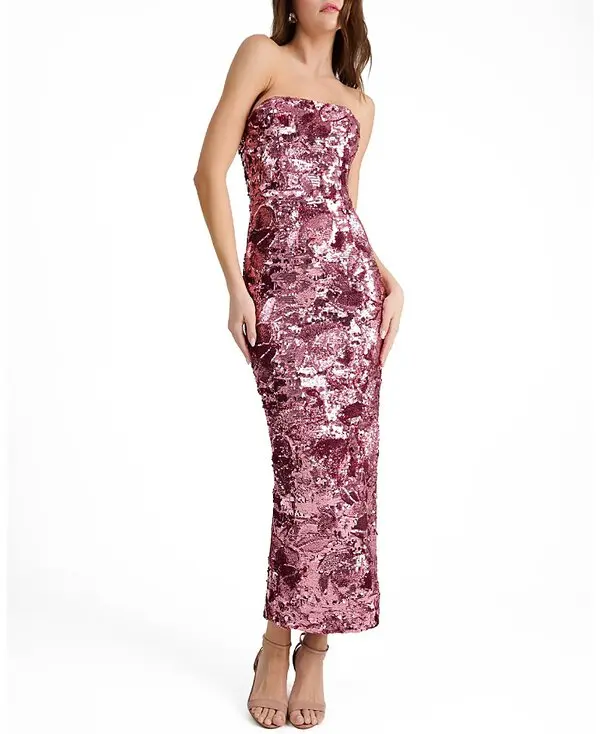 HELSI Leslie Sequin Gown - Rose Gold