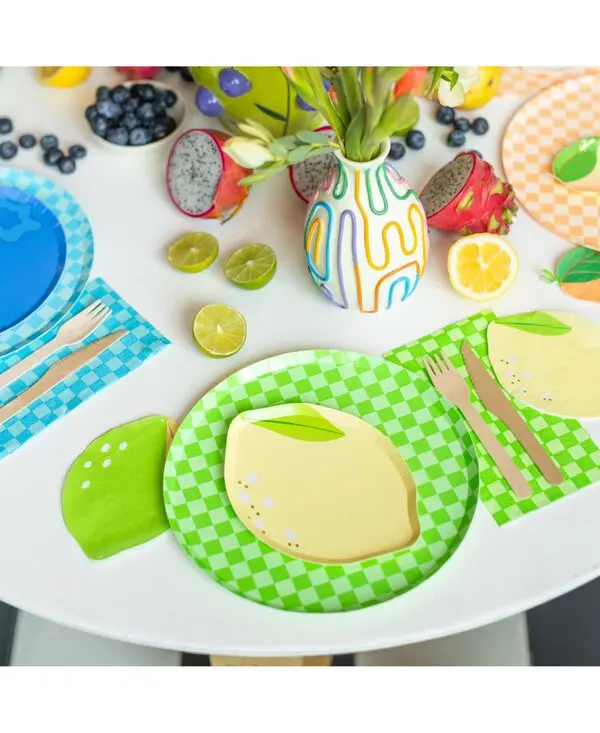 JOLLITY & CO Le Dinner Lemon Paper Dessert Plates, Set Of 8