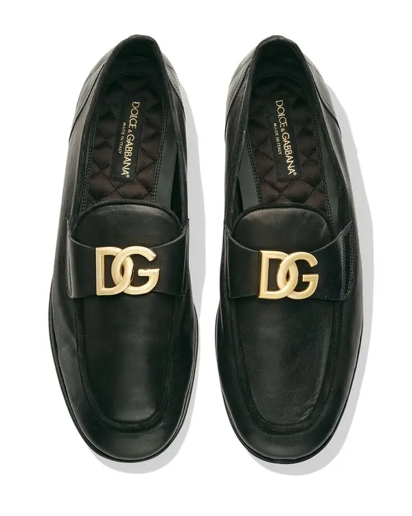 Dolce & Gabbana Calfskin Slipper Loafers - Black