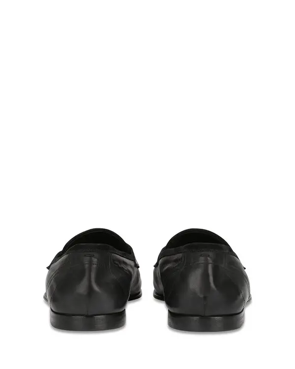 Dolce & Gabbana Calfskin Slipper Loafers - Black