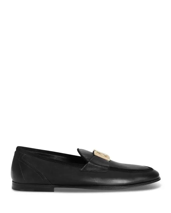 Dolce & Gabbana Calfskin Slipper Loafers - Black