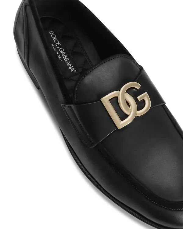 Dolce & Gabbana Calfskin Slipper Loafers - Black
