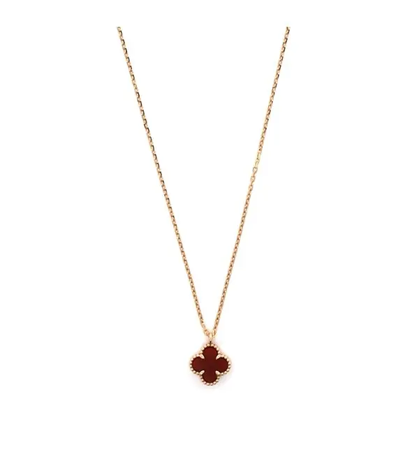 VAN CLEEF & ARPELS Sweet Alhambra Pendant Necklace - Pink
