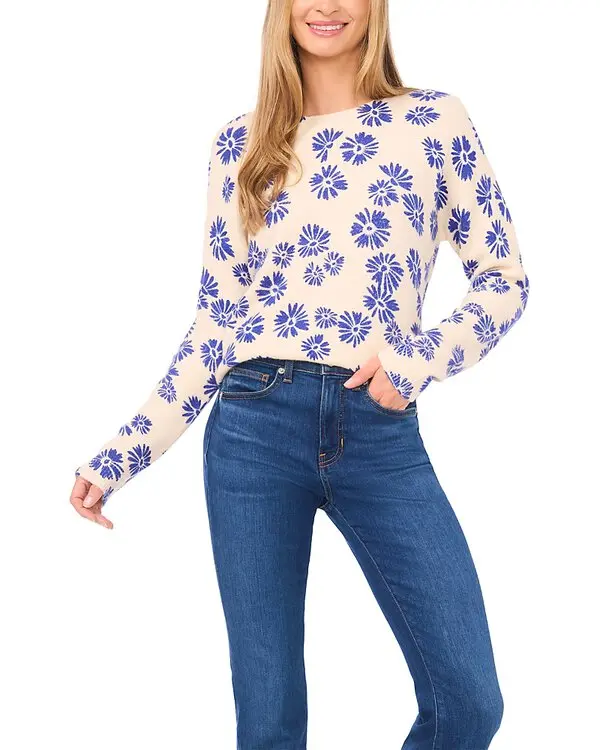 CECE DUPRAZ Floral Print Sweater