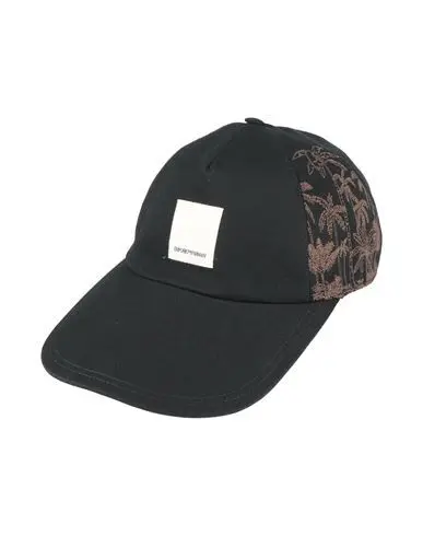Emporio Armani Cotton Twill Baseball Cap - Black