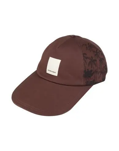 Emporio Armani Cotton Twill Baseball Cap - Dark Brown