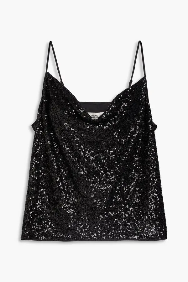 Diane Von Furstenberg Berlin Sequined Tulle Camisole