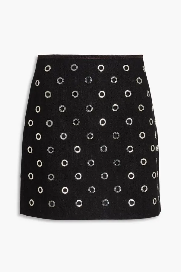 Veronica Beard Blaire Eyelet-embellished Mini Skirt