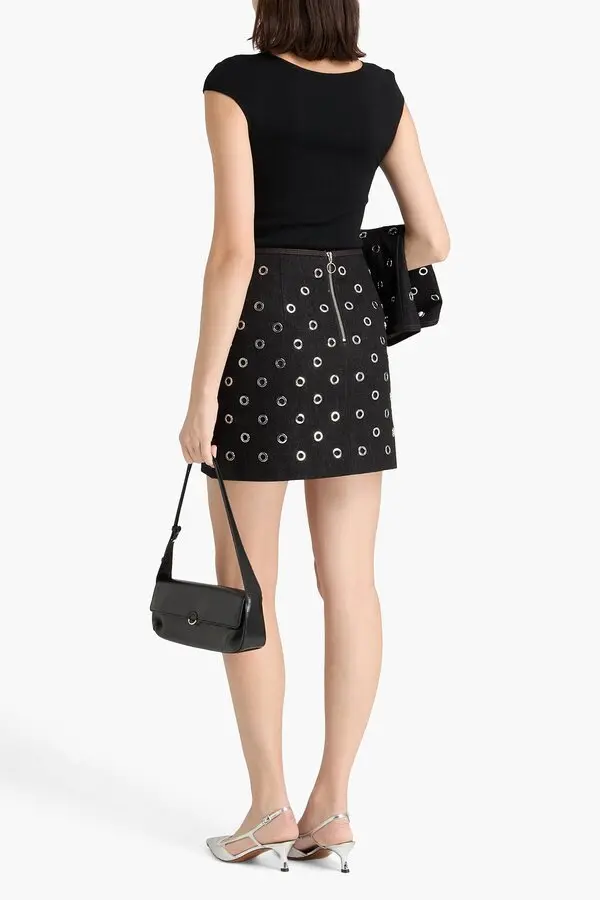 Veronica Beard Blaire Eyelet-embellished Mini Skirt