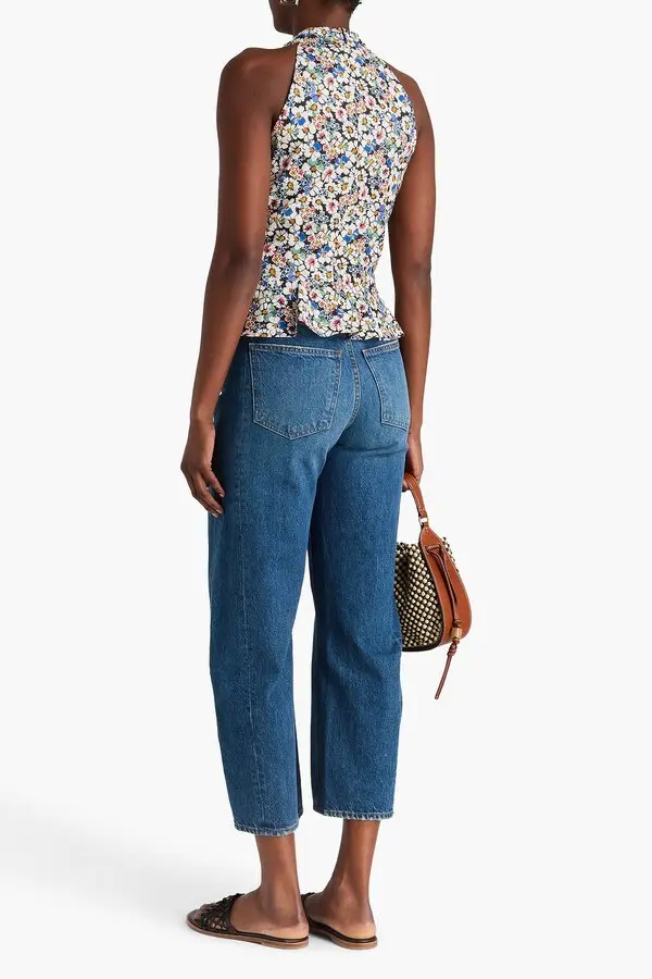 Veronica Beard Ryder High-rise Barrel-leg Jeans - Mid Denim