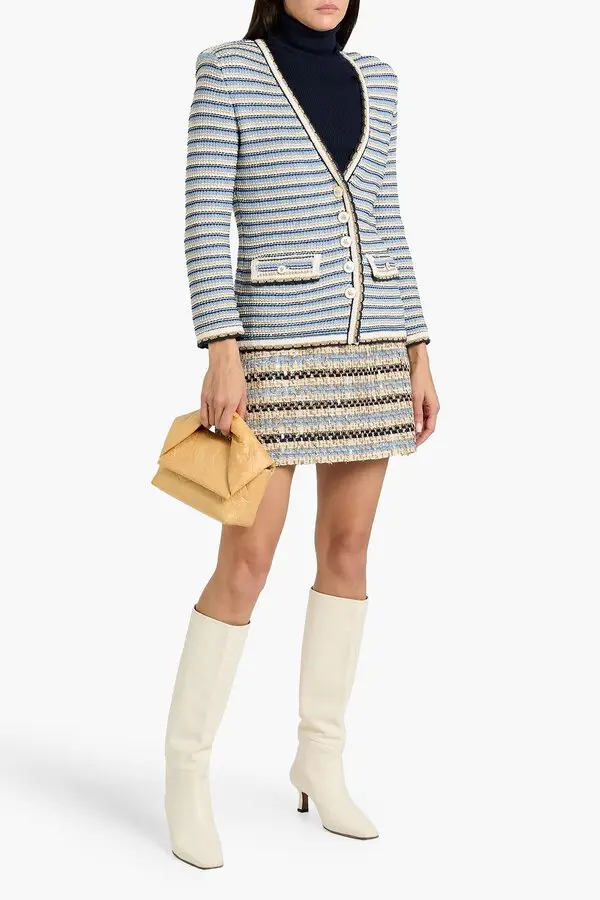 Veronica Beard Ceriani Metallic Striped Jacket