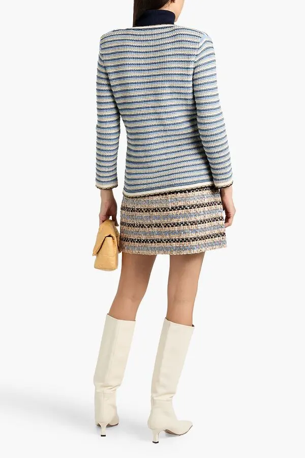 Veronica Beard Ceriani Metallic Striped Jacket