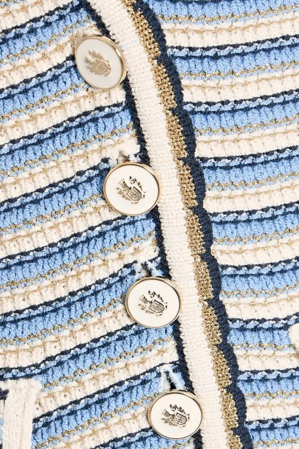 Veronica Beard Ceriani Metallic Striped Jacket