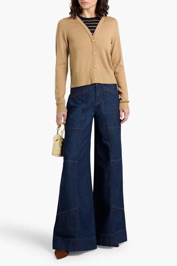 Veronica Beard Freddy High-rise Wide-leg Jeans