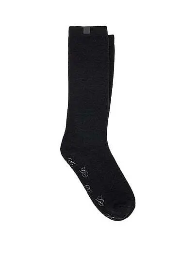 Victoria's Secret Plush Grip Socks - Black