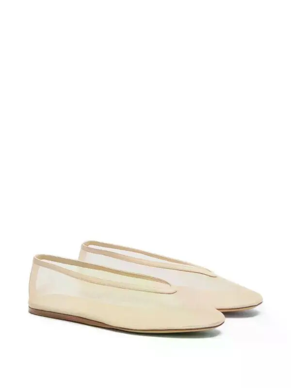 Le Monde Beryl Luna Mesh Almond-toe Ballet Flats - Neutrals