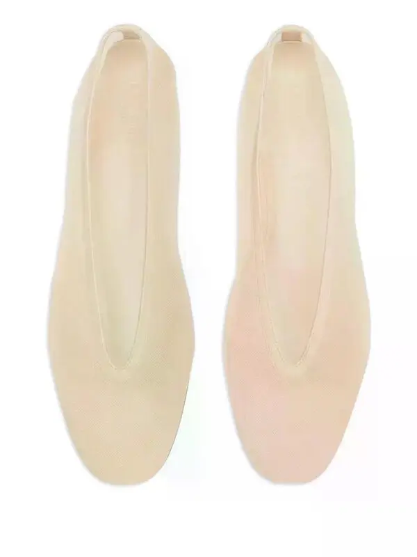 Le Monde Beryl Luna Mesh Almond-toe Ballet Flats - Neutrals
