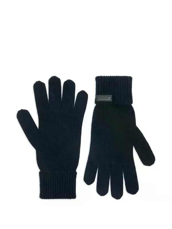 Bally Logo-patch Gloves - Blue